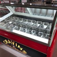 China Gelato Ice Cream Display Freezer Anti Fog 1550x1030x1250mm for sale