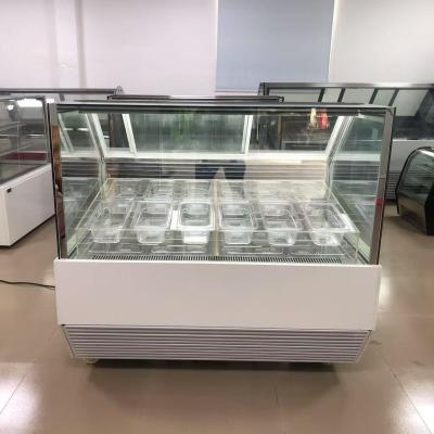 China Defogging Commercial Ice Cream Cabinet for Supermarket Gelato Display for sale