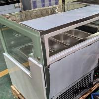 China Marble Base Gelato Display Freezer Countertop Refrigerator for Ice Cream Shop for sale