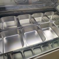 China Gelato Ice Cream Showcase Freezer Commercial With Compressor Cooling System for sale