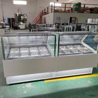 China Gelato Ice Cream Showcase Freezer Commercial With Compressor Cooling System for sale