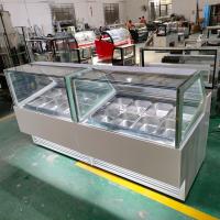 China R404a R290 Commercial Gelato Display Freezer Ice Cream Display Chiller for sale