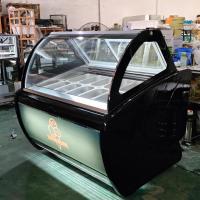 China 12 Pan Gelato Ice Cream Display Freezer Air Cooling Customized CE Approved for sale