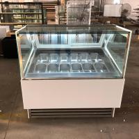 China Sliding Door Commercial Gelato Freezer Ice Cream Display Cabinets With LED Light for sale