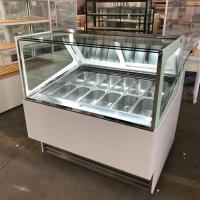 China Sliding Door Commercial Gelato Freezer Ice Cream Display Cabinets With LED Light for sale