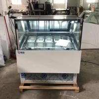 China 10Pans Commercial Gelato Display Freezer Hard Icecream Refrigerator for sale