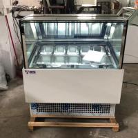 China 10Pans Commercial Gelato Display Freezer Hard Icecream Refrigerator for sale
