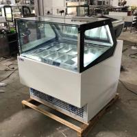 China 10Pans Commercial Gelato Display Freezer Hard Icecream Refrigerator for sale
