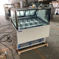 China 10Pans Commercial Gelato Display Freezer Hard Icecream Refrigerator for sale