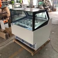 China 10Pans Commercial Gelato Display Freezer Hard Icecream Refrigerator for sale