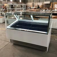 China Temperature Adjustable Popsicle Display Freezer Italian Gelato Ice Cream Showcase for sale