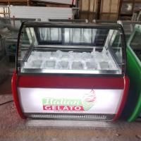 China Dessert Retail Shop Popsicle Display Freezers Fan Cooling For Gelato Ice Cream for sale