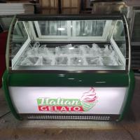 China Gelato Mini Popsicle Display Freezer Italian Ice Cream Showcase Freezer Fan Cooling for sale
