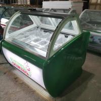 China Gelato Mini Popsicle Display Freezer Italian Ice Cream Showcase Freezer Fan Cooling for sale