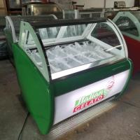 China Gelato Mini Popsicle Display Freezer Italian Ice Cream Showcase Freezer Fan Cooling for sale