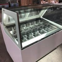 China Sliding Door Single Temperature Gelato Display Fridge Commercial Popsicle Cabinet for sale