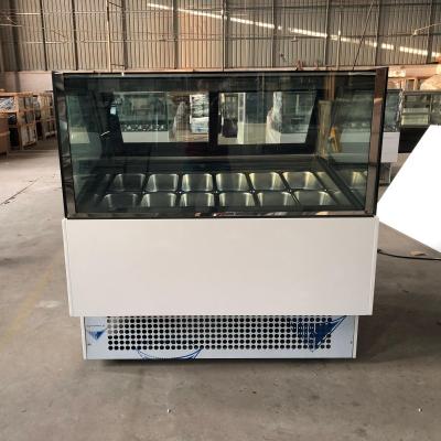 China Ice Cream Popsicle Display Freezer Italy Style with Back Sliding Door for sale