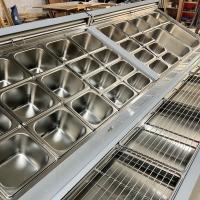 China Double Temperature Pizza Prep Table Fridge Commercial for Food Shop Chiller for sale