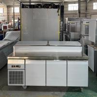 China Stainless Steel Sandwich Pizza Prep Table Refrigerator For Restaurant for sale