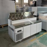 China Stainless Steel Sandwich Pizza Prep Table Refrigerator For Restaurant for sale