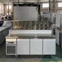 China Stainless Steel Sandwich Pizza Prep Table Refrigerator For Restaurant for sale