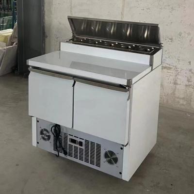 China Stainless Steel Pizza Prep Table Restaurant Sandwich Prep Refrigerator for sale