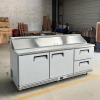 China Stainless Steel Sandwich Prep Refrigerator Commercial Single Temperature 3 Door for sale