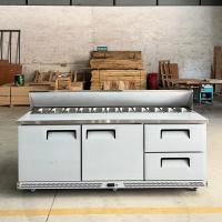 China Stainless Steel Sandwich Prep Refrigerator Commercial Single Temperature 3 Door for sale