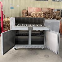 China Commercial Refrigerated Sandwich Prep Table Counter Top Salad Prep Table Refrigerator for sale