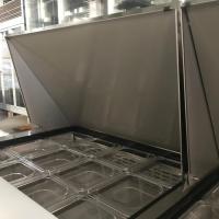 China Stainless Steel Sandwich Salad Prep Table Refrigerator Commercial 2 Door for sale
