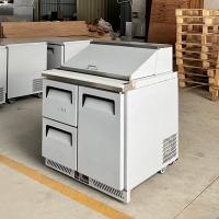 China 12 Pans Refrigerated Sandwich Prep Table Commercial Counter Top for sale