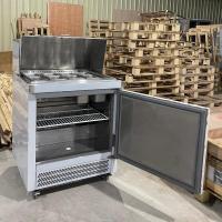 China Single Door Kitchen Refrigerated Sandwich Prep Table Air Cooled With Backsplash for sale
