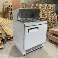 China Single Door Kitchen Refrigerated Sandwich Prep Table Air Cooled With Backsplash for sale