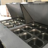 China SS201 SS304 Refrigerated Sandwich Prep Table 2 Doors Air Cooling for sale