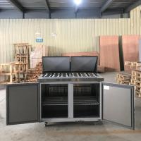 China SS201 SS304 Refrigerated Sandwich Prep Table 2 Doors Air Cooling for sale