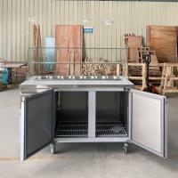 China 2 Door Glass Cover Salad Preparation Fridge Air Cooling for Restaurant for sale