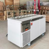 China 2 Door Glass Cover Salad Preparation Fridge Air Cooling for Restaurant for sale