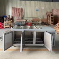 China Custom Salad Preparation Fridge Sandwich Prep Counter 3 Doors for sale