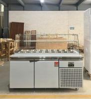 China Kitchen Open Top Salad Bar Refrigerator Commercial With Undercounter Storage for sale