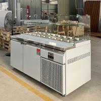 China Kitchen Open Top Salad Bar Refrigerator Commercial With Undercounter Storage for sale