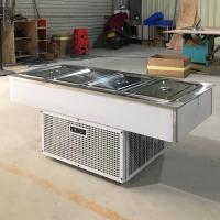 China Open Top Refrigerated Salad Prep Table 4 Pans Air Cooling For Supermarket for sale