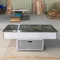 China Open Top Refrigerated Salad Prep Table 4 Pans Air Cooling For Supermarket for sale