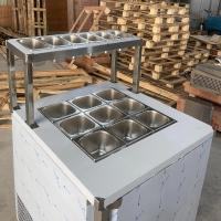 China Fast Food Restaurant Salad Preparation Fridge Customized 9 Pans for sale