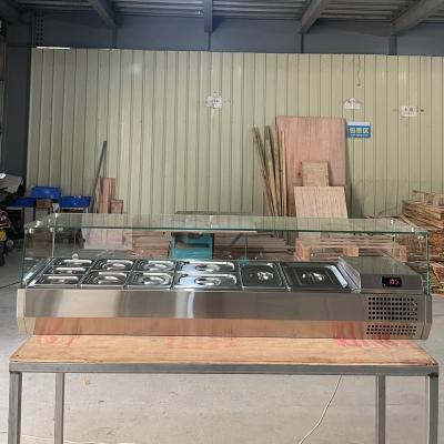 China European Standard Refrigerated Salad Prep Table VRX 900 1200 1500 1800 2000mm Length for sale