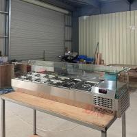 China European Standard Refrigerated Salad Prep Table VRX 900 1200 1500 1800 2000mm Length for sale