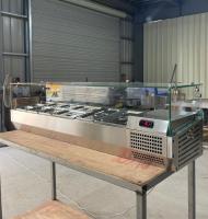 China European Standard Refrigerated Salad Prep Table VRX 900 1200 1500 1800 2000mm Length for sale