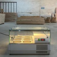 China Buffet Refrigerated Counter Top Salad Bar With LCD Temperature Display Screen for sale
