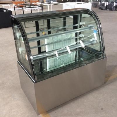 China Commercial Bakery Cake Display Counter Refrigerated 2pcs Shelves for sale