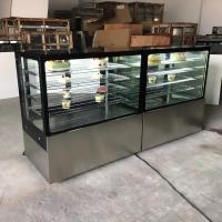 China Customized Electric Cake Display Refrigerator Cake Showcase Chiller 4pcs Shelves for sale