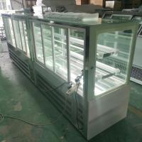 China Square Glass Refrigerated Bakery Showcase Double Layer Bread Fridge for sale